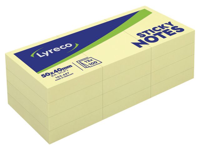 Kjøp Notatblokk LYRECO 50x40 gul (12)