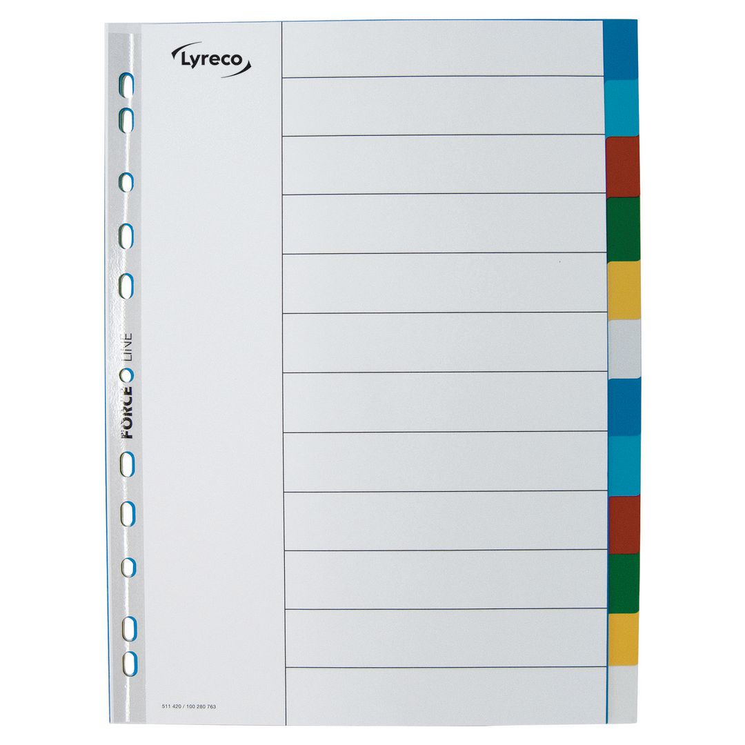 Kjøp Skilleblad LYRECO A4 PP 12-delt indeks