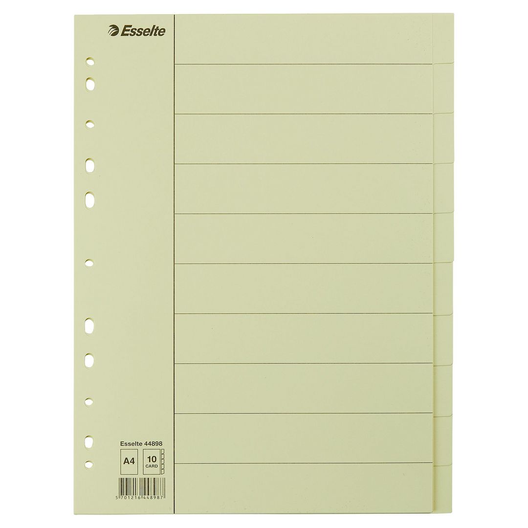 Kjøp Skilleblad ESSELTE A4 10-delt manilla