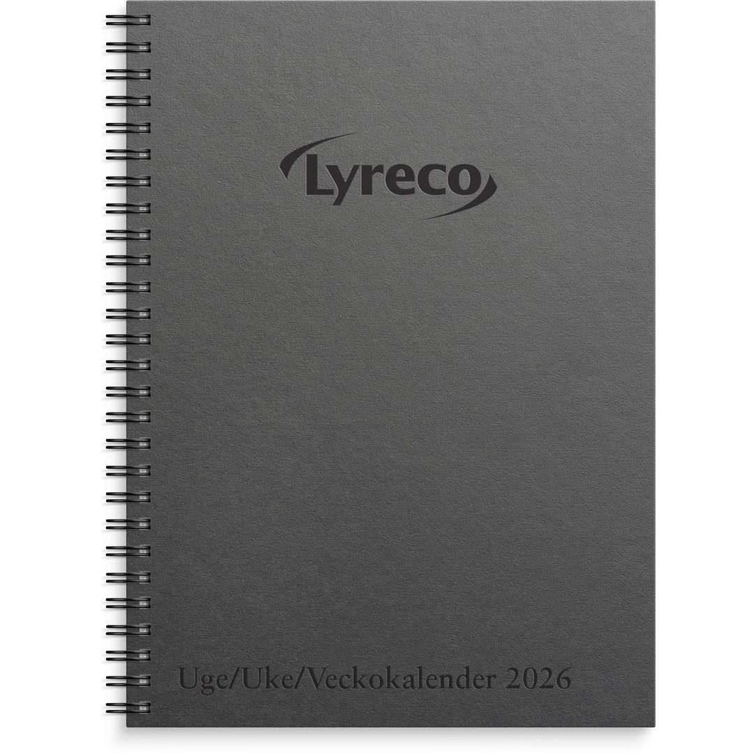Kjøp Ukekalender LYRECO 2026 spiralisert sort