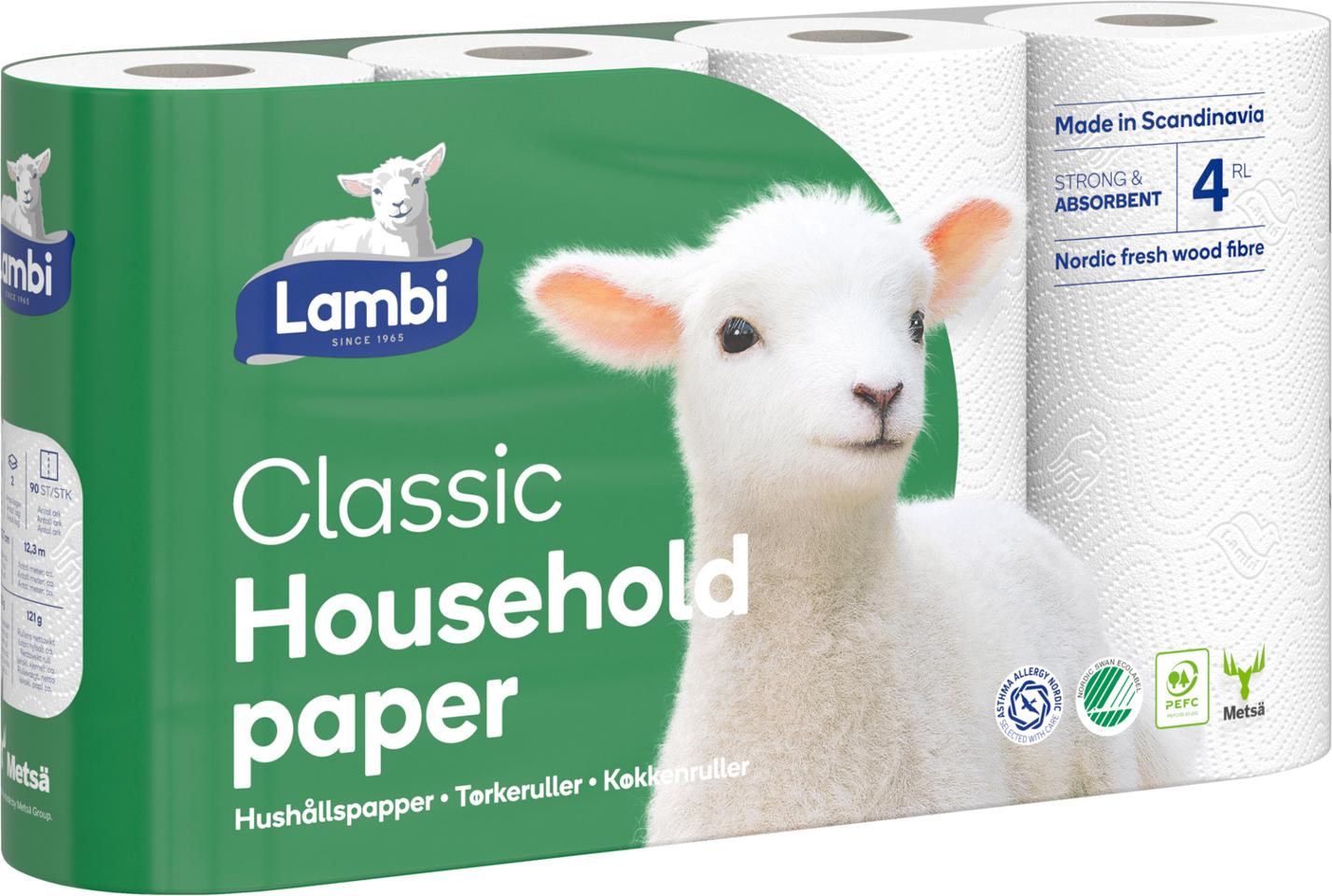 Kjøp Kjøkkenrull LAMBI 2L 12,3m hvit (4)